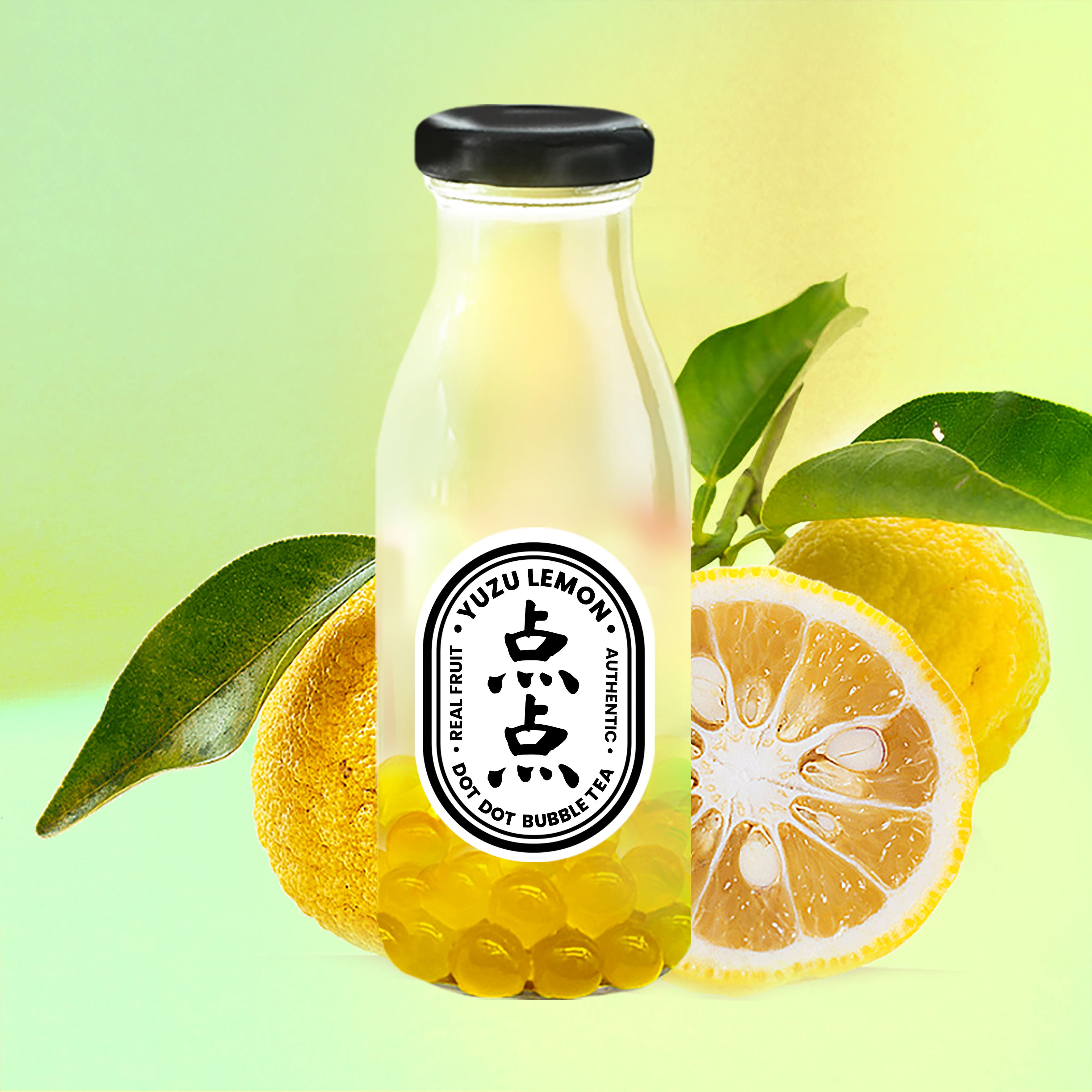 Yuzu Lemon Bubble Tea – Dot Dot Tea